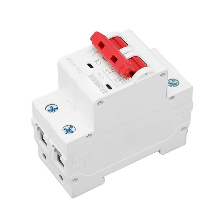 Disjoncteur Dc 500V 10A 2P Dc Disjoncteur Miniature Montage Sur Rail Din Pour Fournitures De ...