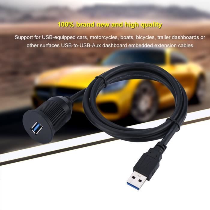 EJ.life Câble USB 3.0 panneau de montage, rallonge flush pour voiture ...