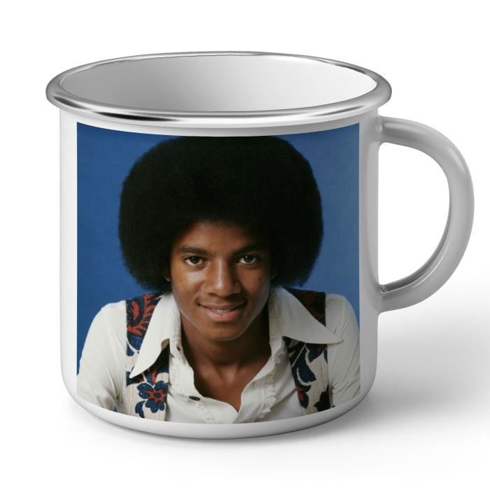 Mug en Métal Emaillé Michael Jackson Adolescent 1978 Chanteur Pop Star ...