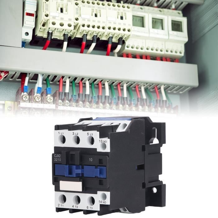 Contacteur AC - HURRISE - CJX2 32 - Ignifuge - 3 Phases - 32A - Cdiscount Bricolage