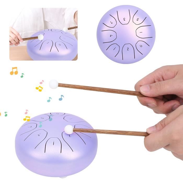 Mini Tambour Éthéré 5,5 po Tambour de Langue en Acier Sac Équipement de ...