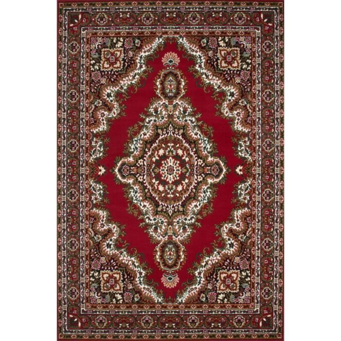 Tapis oriental rouge pour salon Gabes , Taille : 60 x 110 cm, Couleur ...