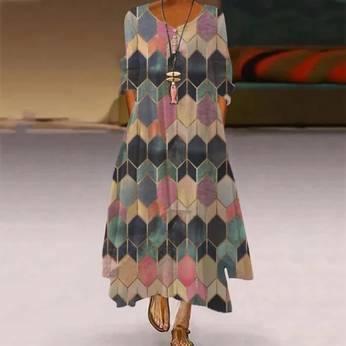 Femmes Plus La Taille Imprimée Quotidienne Décontractée À Manches ...