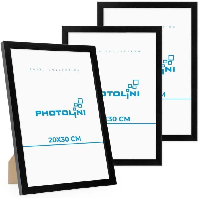 Cadre 20 X 30 Bois Mdf Noir, Lot De 3 Cadres Photo Pour Posters Et ...