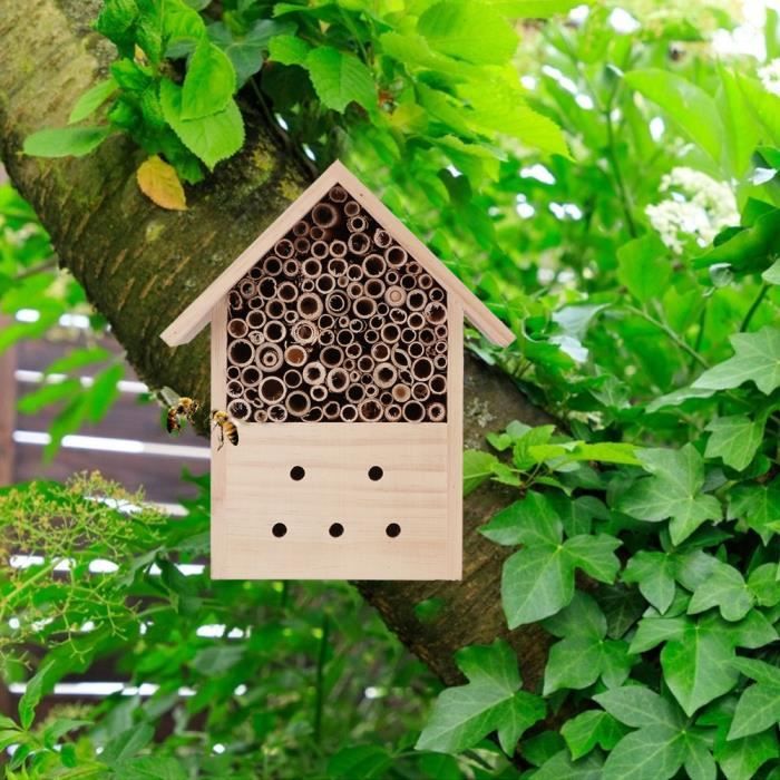 Maison d'insectes en bois de pin pour jardin - SHIPENOPHY - Mini abri d ...