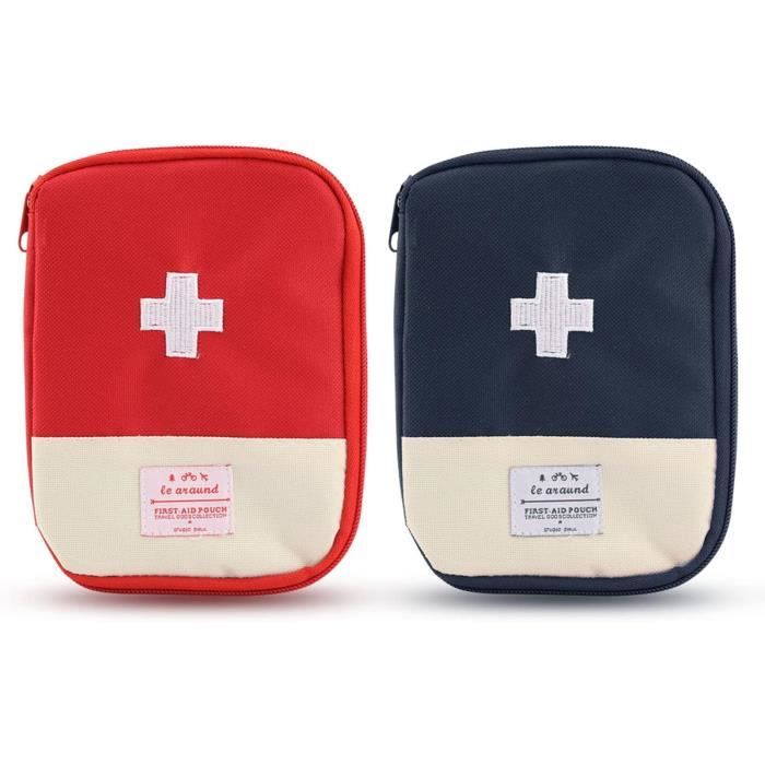 Lucywey 2 Pièces Mini Trousse De Secours Vide Trousse Secours Portable Kit Sac De Stockage De ...