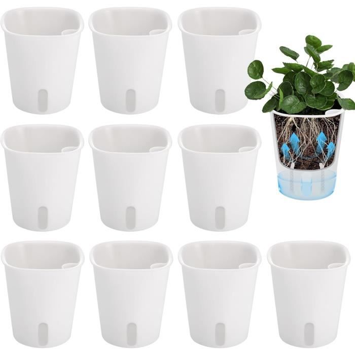 Pots de fleurs à arrosage automatique, 10 pièces pots de fleurs en ...