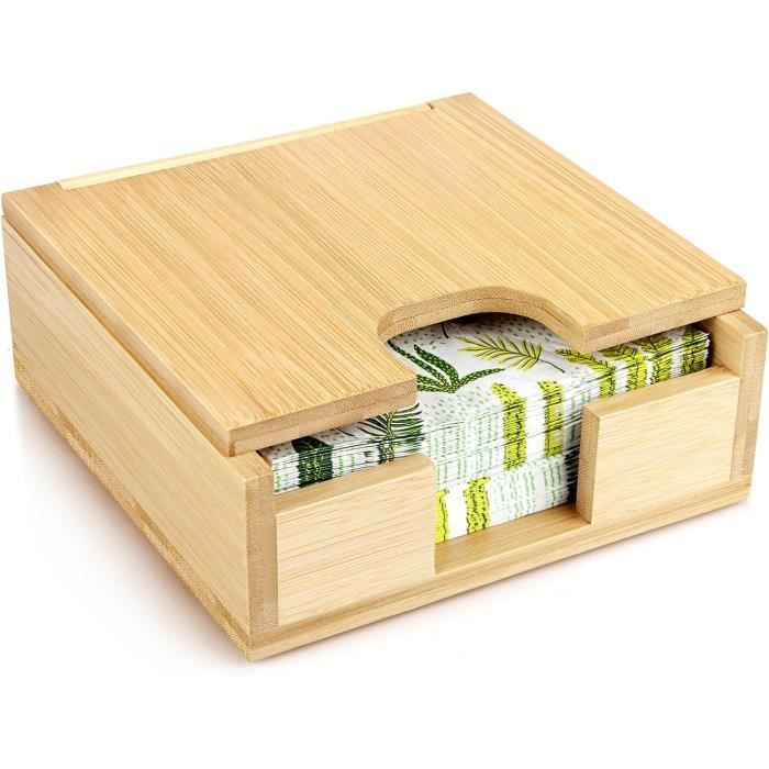 Porte-Serviettes De Table En Bois Avec Couvercle,Distributeur De ...