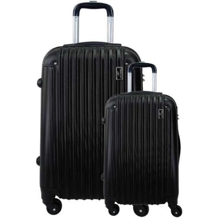 Set de 2 valises 4 roues grand format 75cm + format cabine 55cm rigide ...