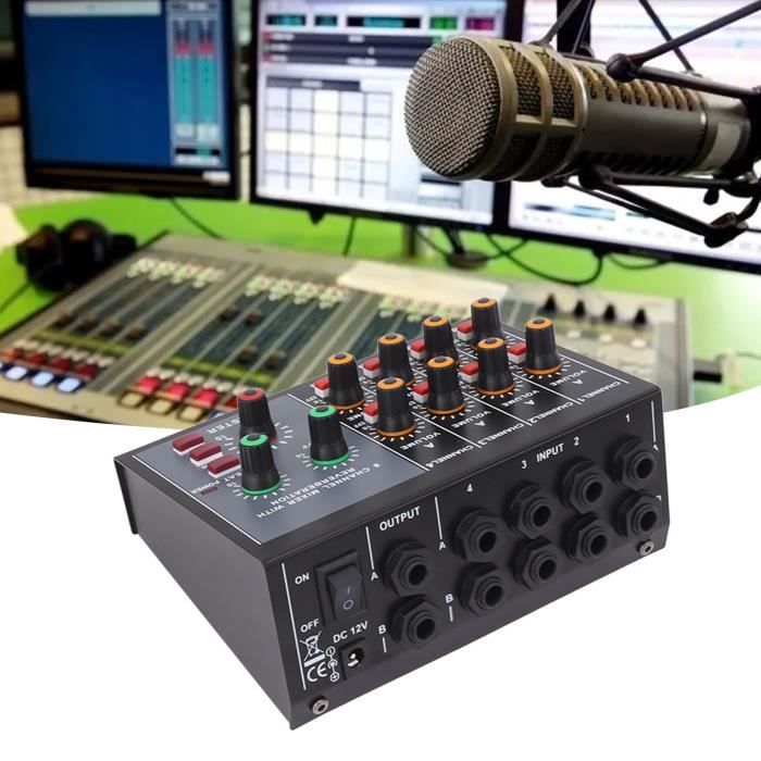 Mélangeur de son professionnel Table de mixage professionnelle à 8 ...