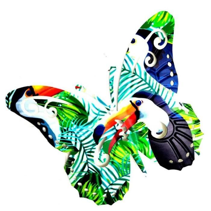 Abordable Décoration murale Papillon Mur mural suspendu sculpture ...