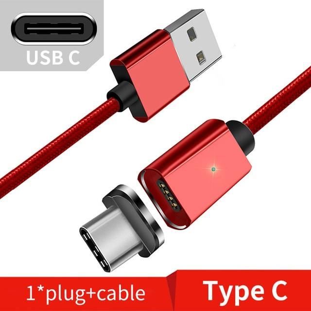 Red-Type-C-2m -câble magnétique USB type c de 3m pour recharge rapide ...