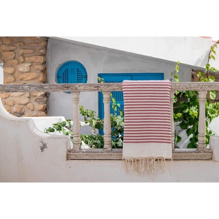 Fouta Xxl - 200 Cm X 100 Cm- Serviette Pour Hammam, Sauna, Spa, Plage ...