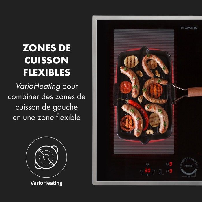 Plaque induction 4 feux encastrable - Klarstein - 60 cm - 7000 W ...