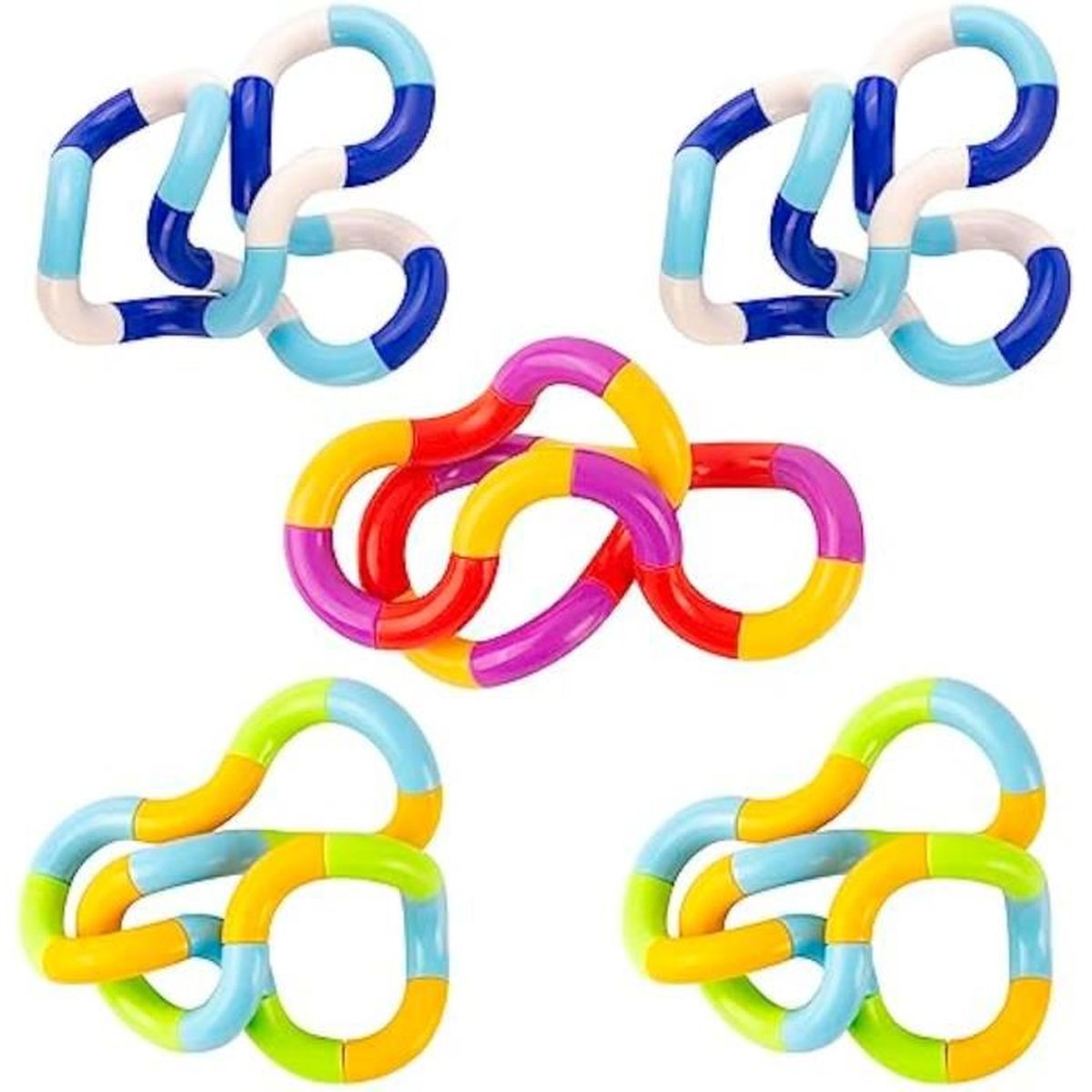 5 PCS Tangle Fidget Toy Twisty Toy Serpent Toys DéCompression Stress ...