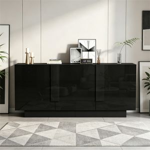 Buffet salon noir 160 - Cdiscount