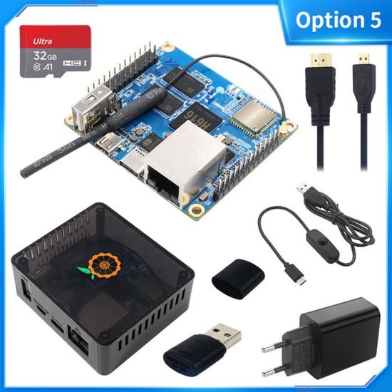 Option 5 - Orange Pi Zero 2 1 Go Allwinner H616 Puce Avec Boîtier Abs ...