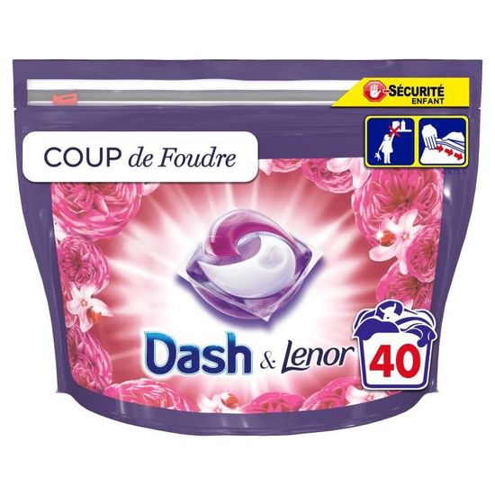 DASH Pods Lessive en capsules Allin1 - 40 lavages - Cdiscount Au quotidien