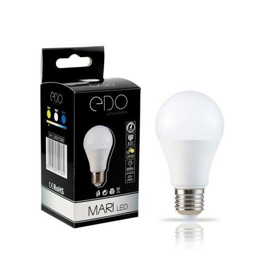 Ampoule MARI LED E27 9W 3000K chaud WW 806lm EDO - Cdiscount Maison