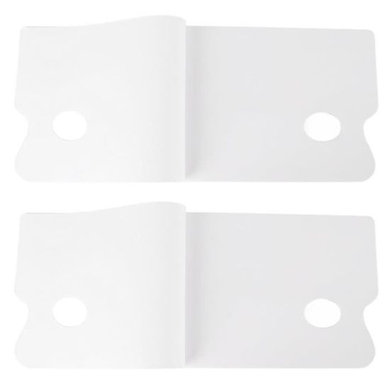 EJ.life Palette de papier jetable Palette Blanche Double Face de 35 ...