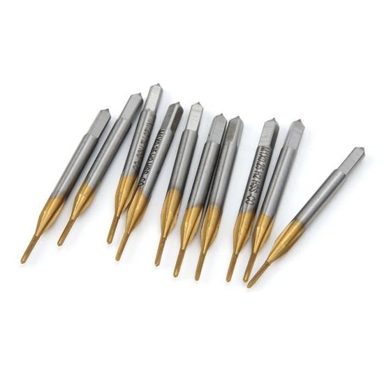 EJ.life foret à tarauder 10 pièces M1x0.25 taraud à gros filetage HSS ...