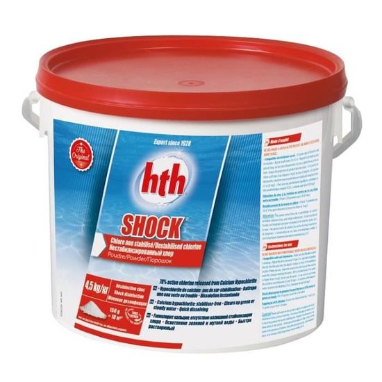 Hth Shock Chlore non stabilisé en poudre - 4,5 kg - Cdiscount Jardin