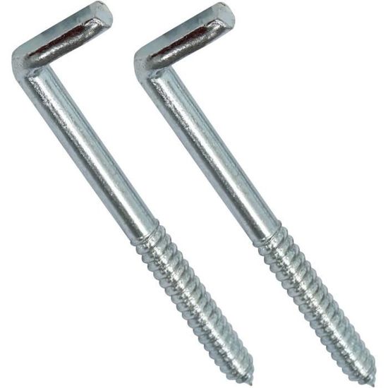 C44755 Lot De 2 Vis À Bois Filetés Crochet En Forme De L Gond À Visser ...