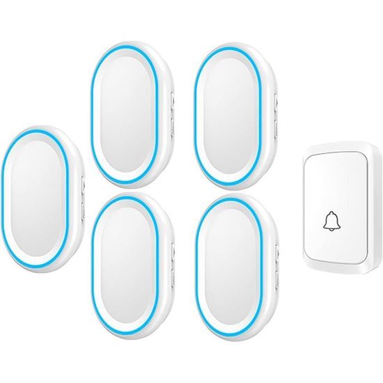 Sonnette D'Entrée De Porte Sans Fil, Kit De Carillons De Porte Sans Fil ...