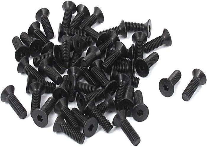 Sourcing map 50pcs Vis à Tête Fraisée Plate à Six Pans Creux Vis à Douille Hexagonale Boulon En ...