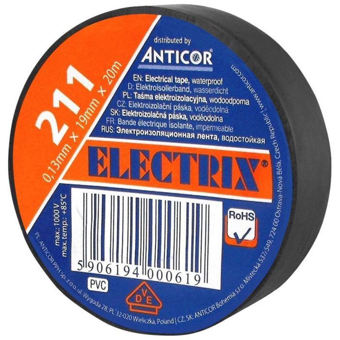 Ruban adhesif electricite Anticor - PE-2112001-0019020 - Ruban isolant ...