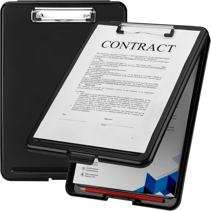 Porte-Bloc A4 avec Pince de Rangement Planchettes à Pince et Porte ...