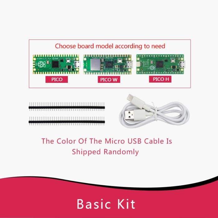 Pico w - Kit de base - Raspberry Pi Pico W Avec Carte De Développement ...