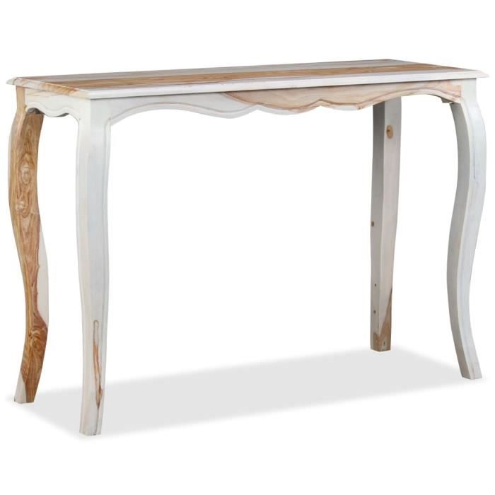 Table console - AKOZON - Bois de Sesham massif - 110 x 40 x 76 cm ...