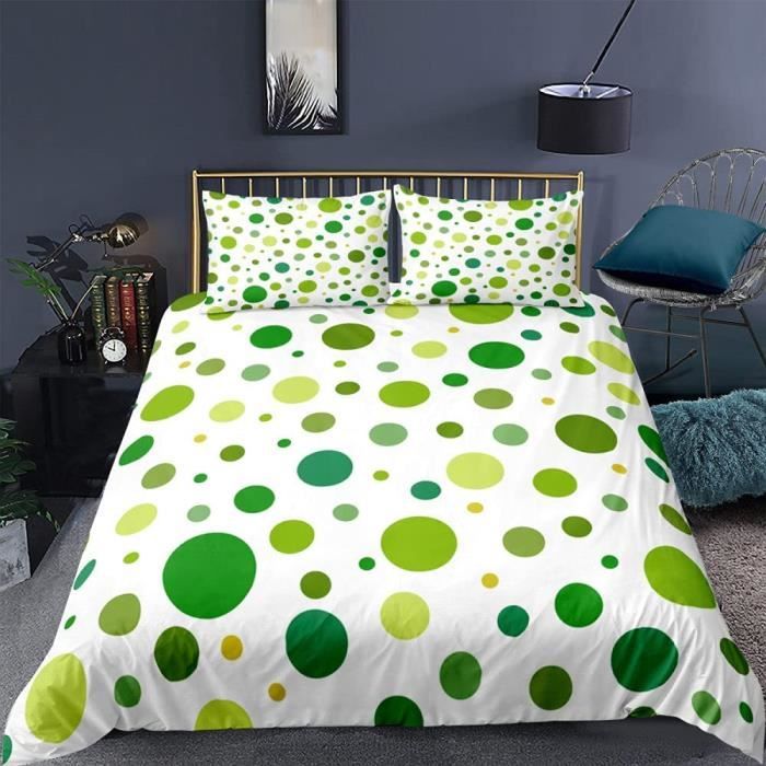 Housse de Couette Imprimée en 3D - Geometry Duvet Cover - Vert ...