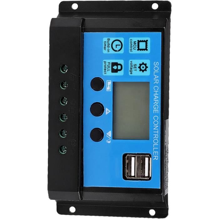 Contrôleur de charge solaire, contrôleur de charge de panneau solaire 60A-50A-40A-30A-20A-10A ...