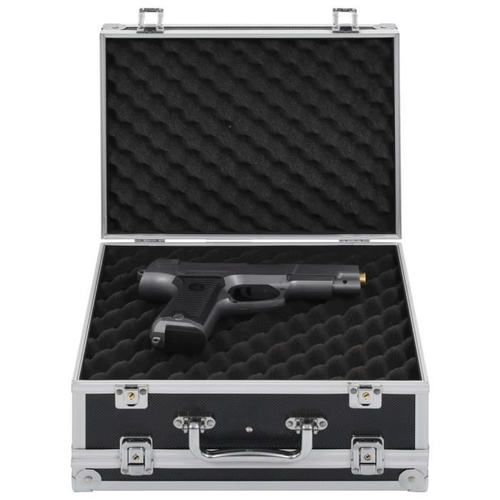 ETO Valise a Pistolet Mallette pour arme à feu Aluminium Noir ...