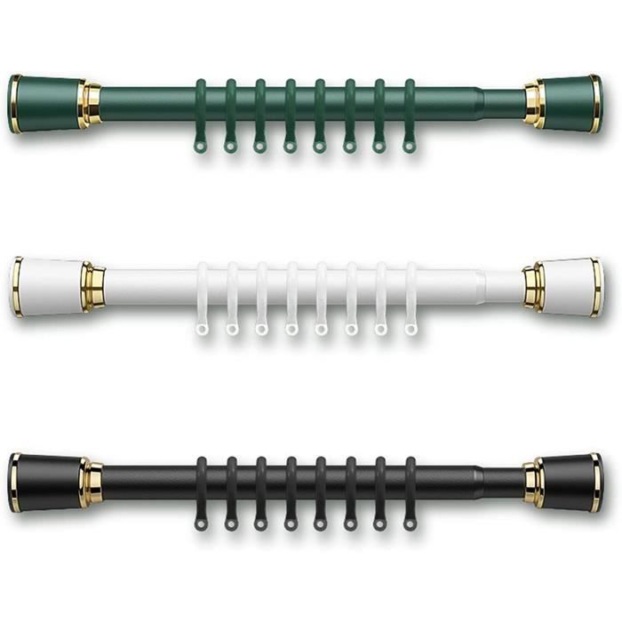 Tringle à Rideau Extensible, Tringle à Rideau en Acier à Haute Teneur Carbone, Montage sans Vis ...