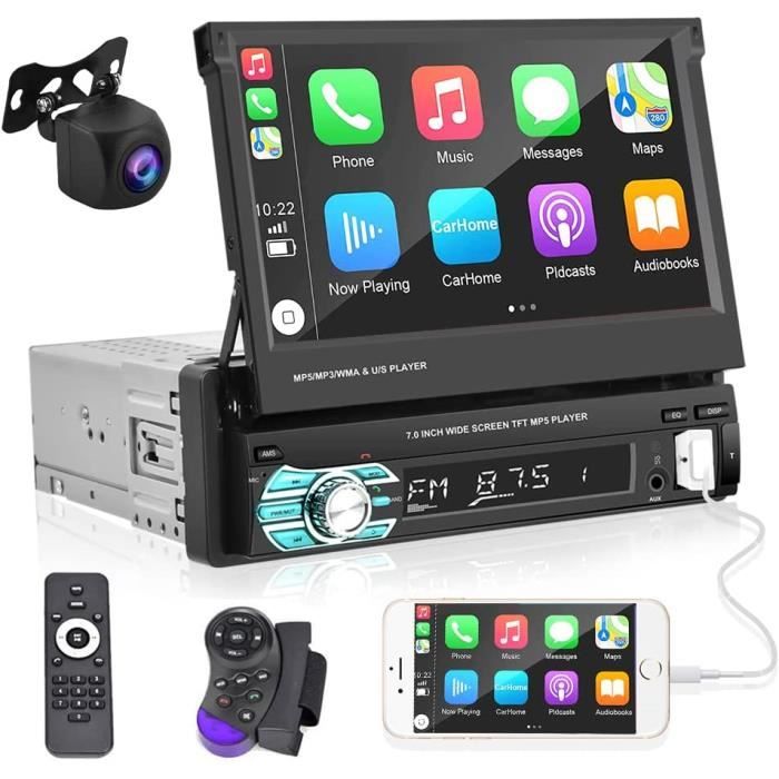 Autoradio 1 Din avec Apple Carplay An oid Auto, Autoradio à Écran ...
