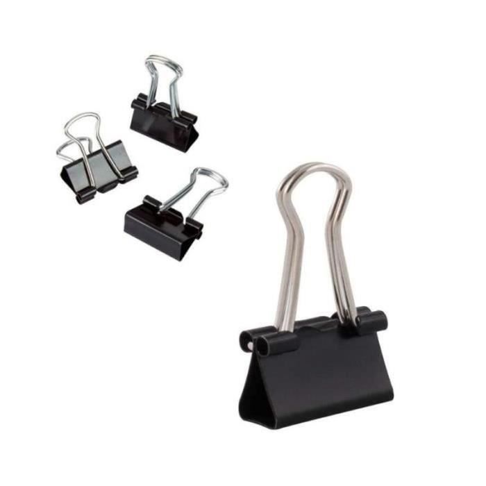 Lot de 12 Pinces à documents 15 mm Boîte de Pinces à papier multi ...