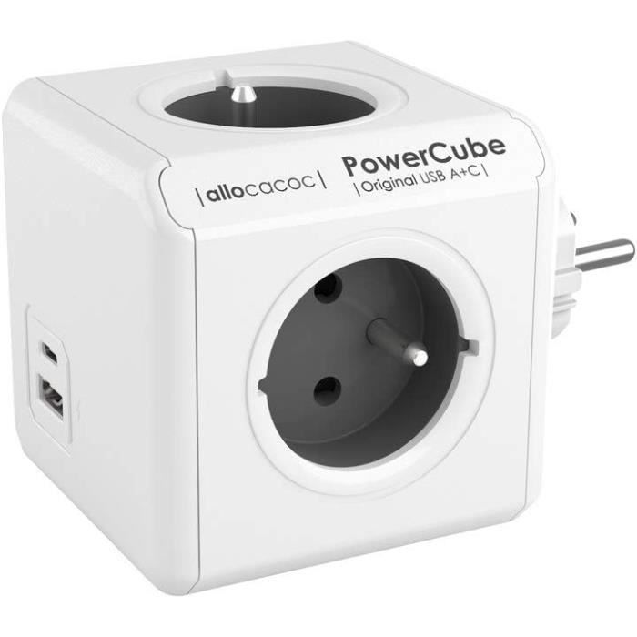 PowerCube Original USB A+C - Bloc multiprises Compact (4 Prises + USB ...