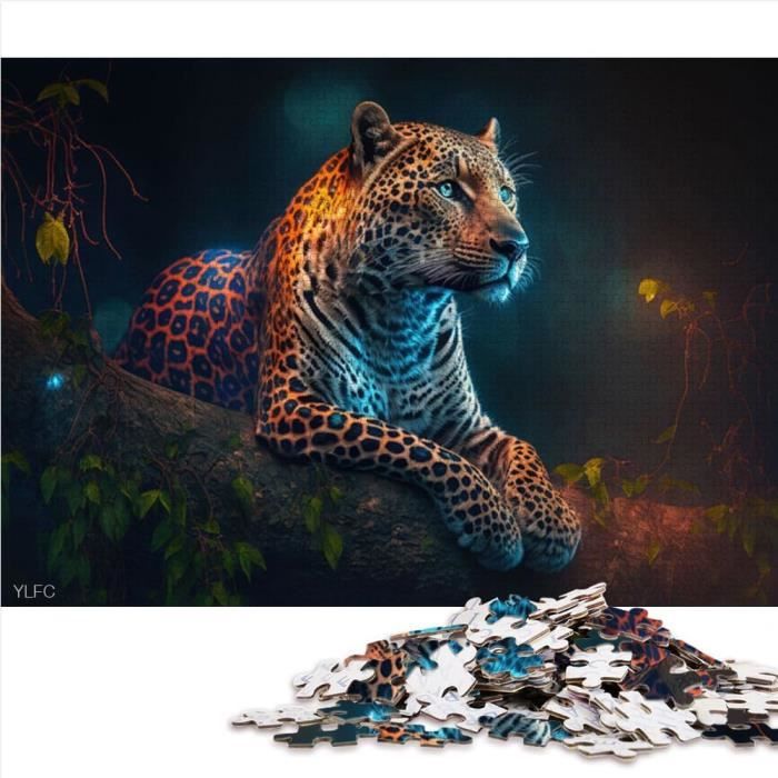 Jigsaw Puzzle Adult Jaguar Animal 1000 Piece Jigsaw Puzzle Wood Jigsaw ...