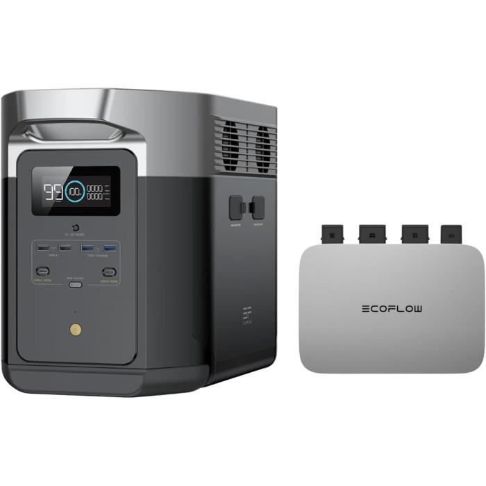 Micro-onduleur avec station électrique portable-EF ECOFLOW PowerStream avec DeltaMax2000(2016Wh ...