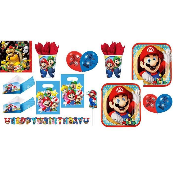 Mgs33 Mega Pack (14) Mario de 122 pièces pour fête Les Anniversaires ...