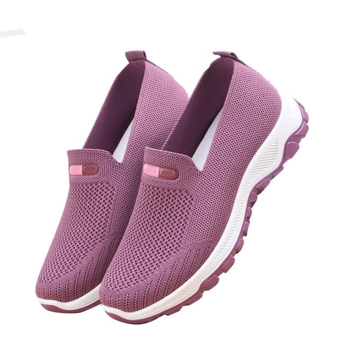 Garosa Baskets à semelle souple Chaussures à enfiler pour femmes ...