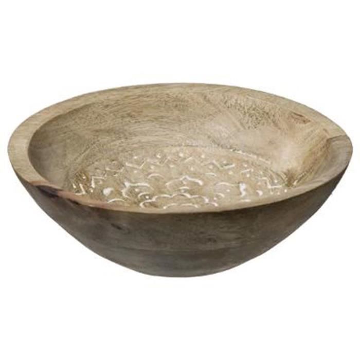 Saladier Design en Bois "Indonésie" 30cm Naturel Marron - Cdiscount Maison