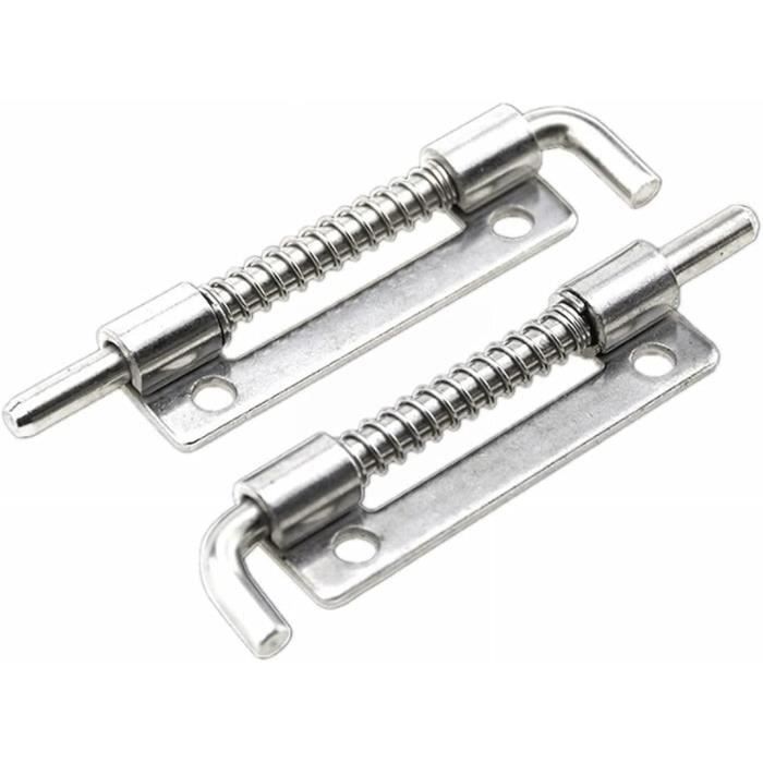 Verrou À Ressort Coulissant En Métal - 85 Mm De Long - Argenté - Pour ...