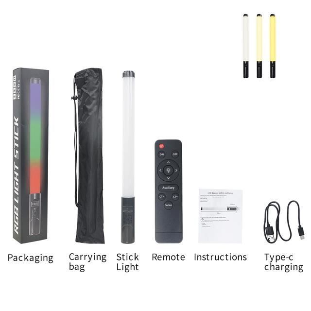 BATON LUMINEUX,3 colors Light Wand--Bâton lumineux RGB coloré à main ...