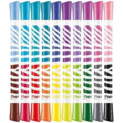 Color'Peps Feutres de Coloriage 2 en 1 Duo de Couleur et Encre Lavable ...