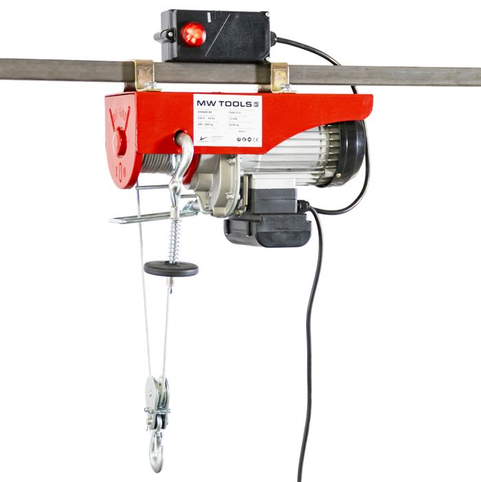 Palan électrique à câble 200/400kg 12/6m 900 W 230 V télécommande SANS ...