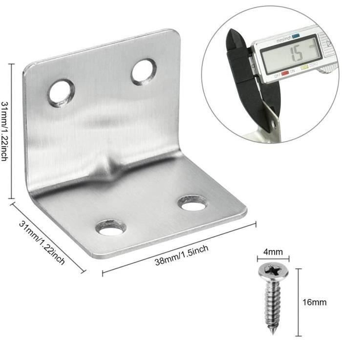 Équerre de Fixation - AUTREMENT - 31x31x38mm - Inox - Lot de 10 ...